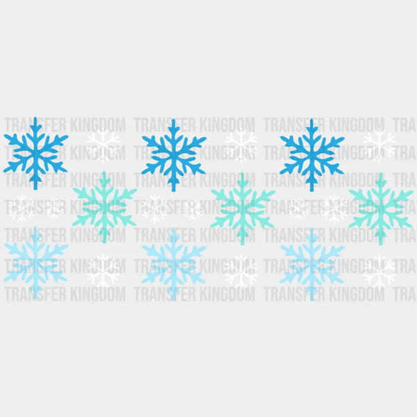 Snow Flakes UV DTF Transfer Cup Wrap UV DTF Sticker – Transfer Kingdom