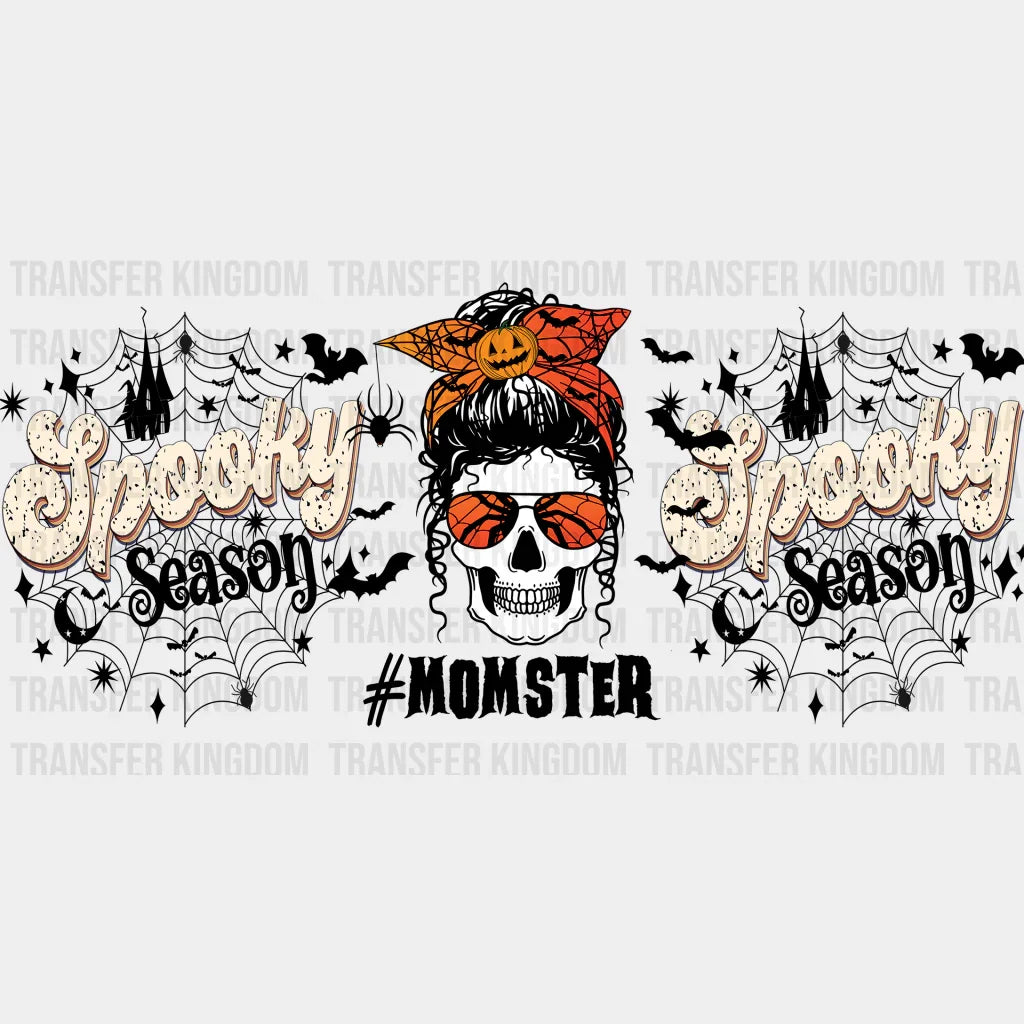 Spooky Season Monster Design - Halloween Cup Wrap UV Sticker Permanent