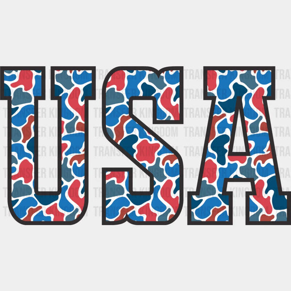 USA Red & Blue Design - 4th Of July DTF Transfer – Transfer Kingdom