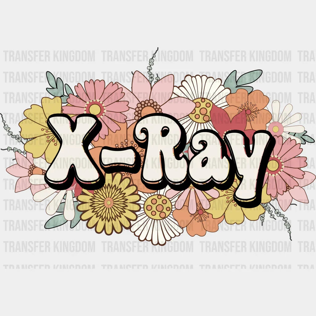 X-Ray Floral Design - Radiology DTF Transfers