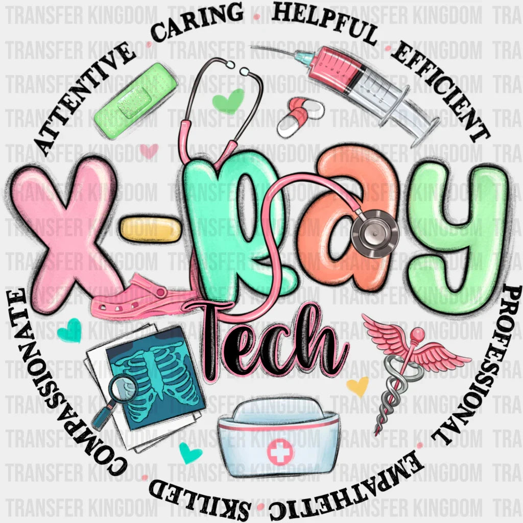X-Ray Tech Circle Design - Radiology DTF Transfers