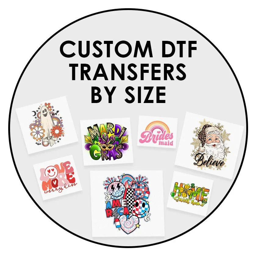 Custom DTF transfers By Size - Create Tshirts in seconds