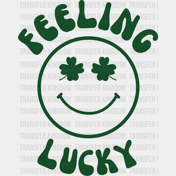 Feeling Lucky Clover Charm Design - St. Patrick's Day DTF heat transfer