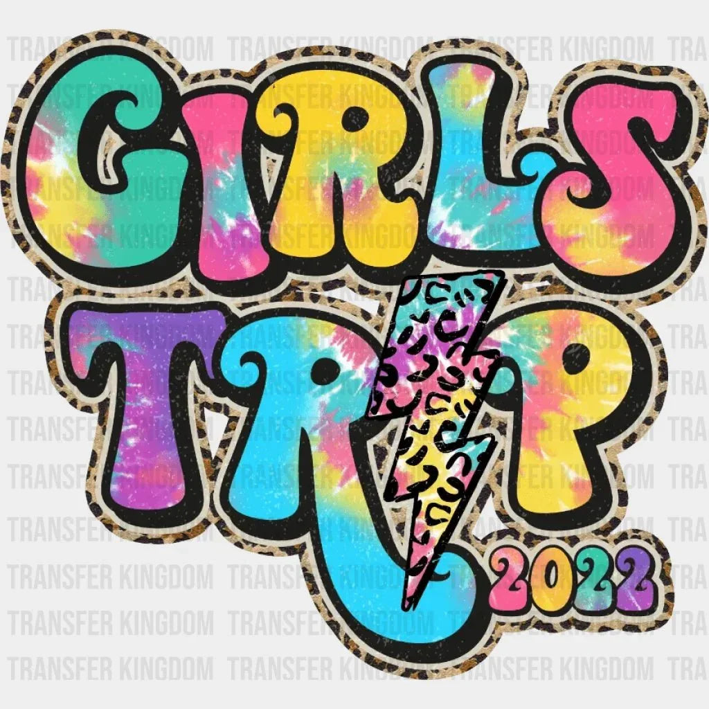 Girl's Trip 2022 Colorful Design - DTF heat transfer